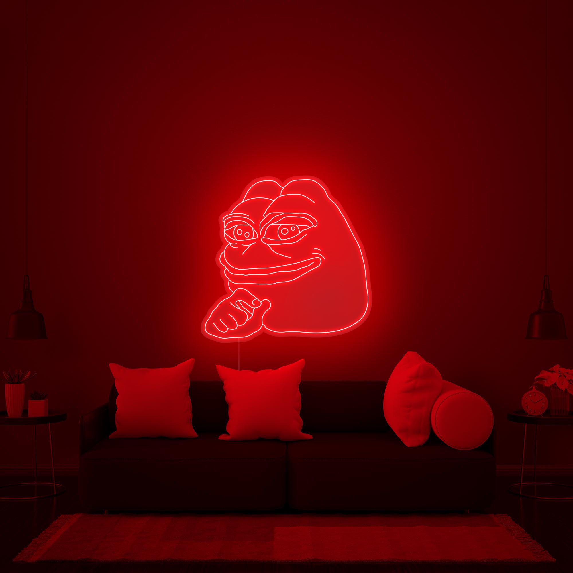 Pepe the Frog Meme - LED Neon Sign, Funny Wall Decor - Etsy