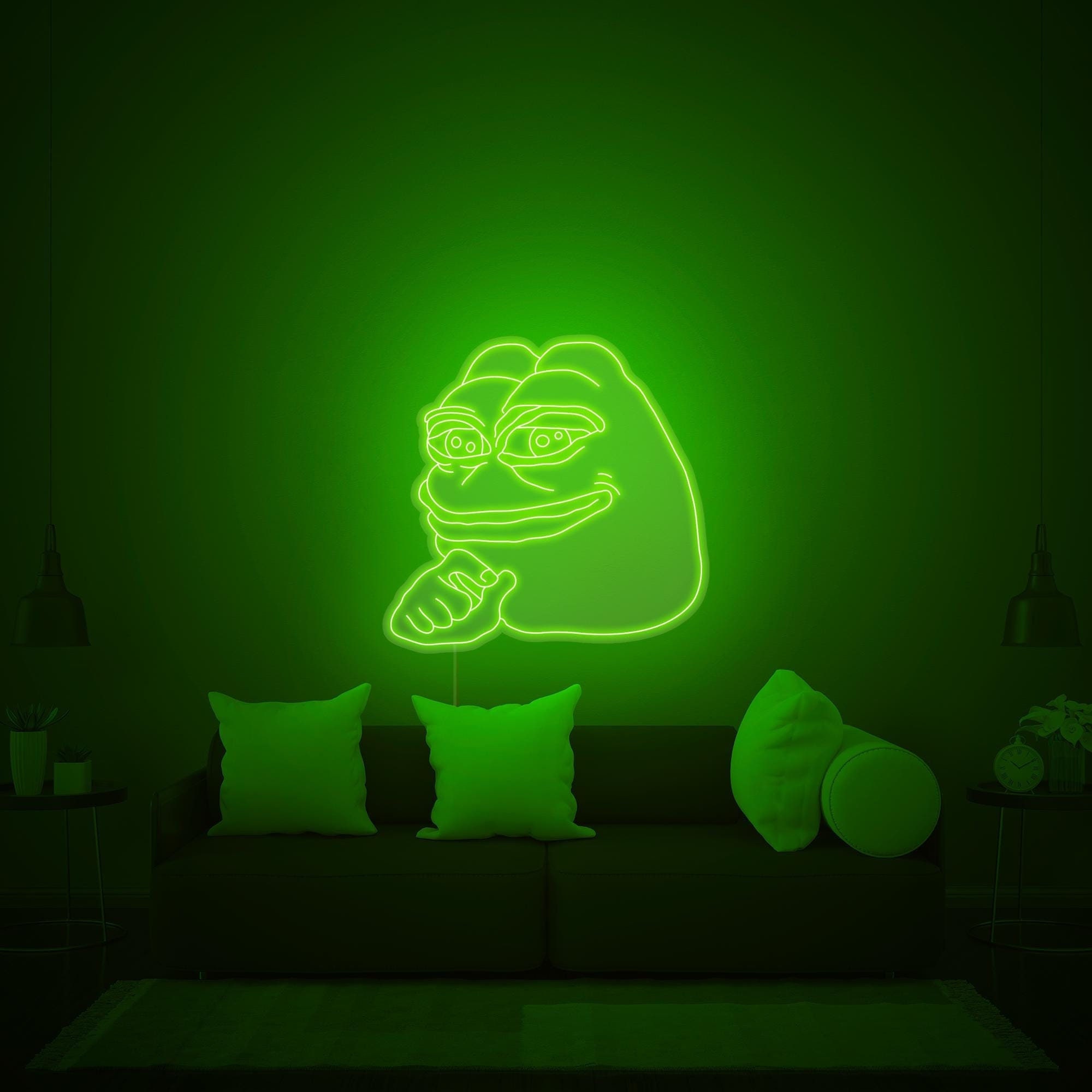 Pepe the Frog Meme - LED Neon Sign, Funny Wall Decor - Etsy