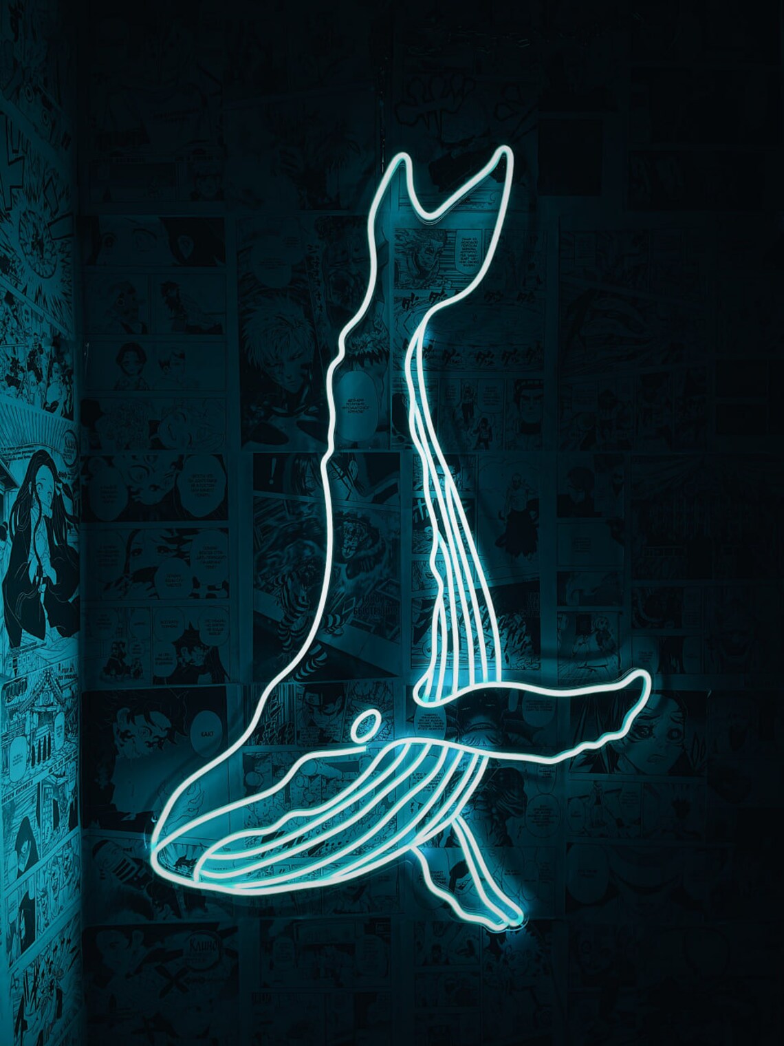 Whale LED Neon Sign Wall Decor Wall Sign Neon Lights - Etsy