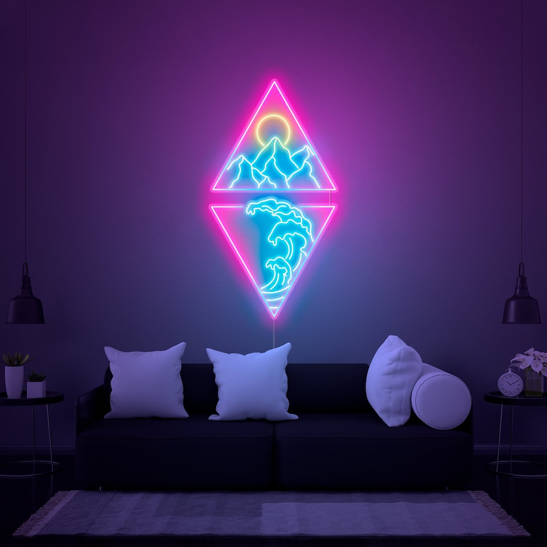 Retrowave - LED Neon Sign, Wall Decor, Wall Sign, Neon Lights - Etsy