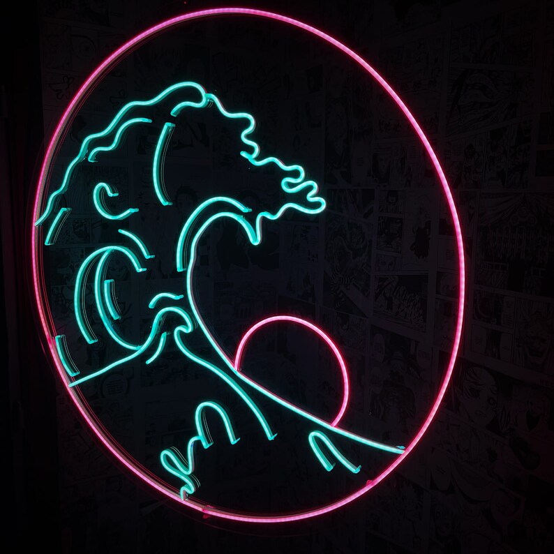 Waves - LED Neon Sign, Wall Decor, Wall Sign, Neon Lights - Etsy
