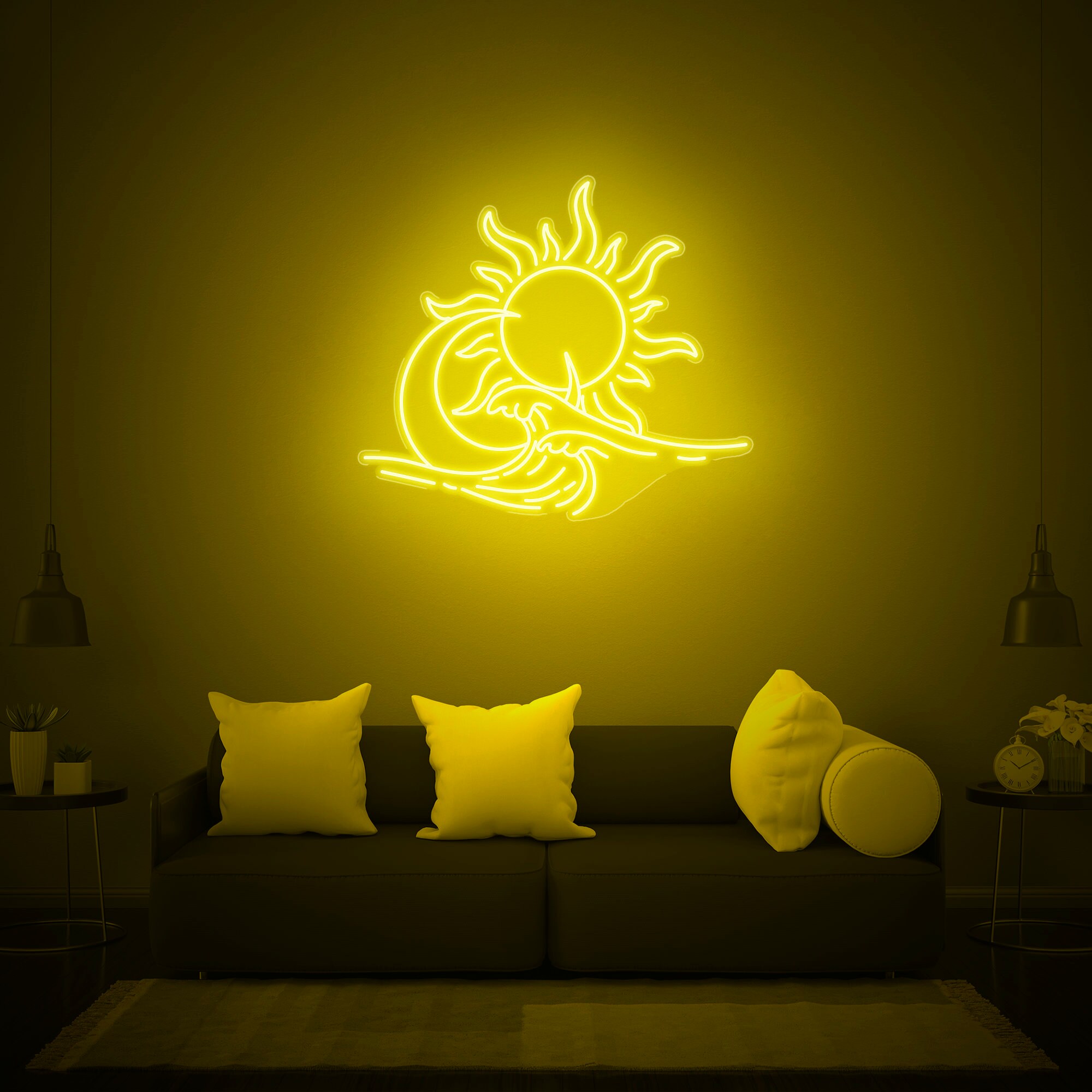 Retro Wave - LED Neon Sign, Wall Decor, Wall Sign, Neon Lights - Etsy