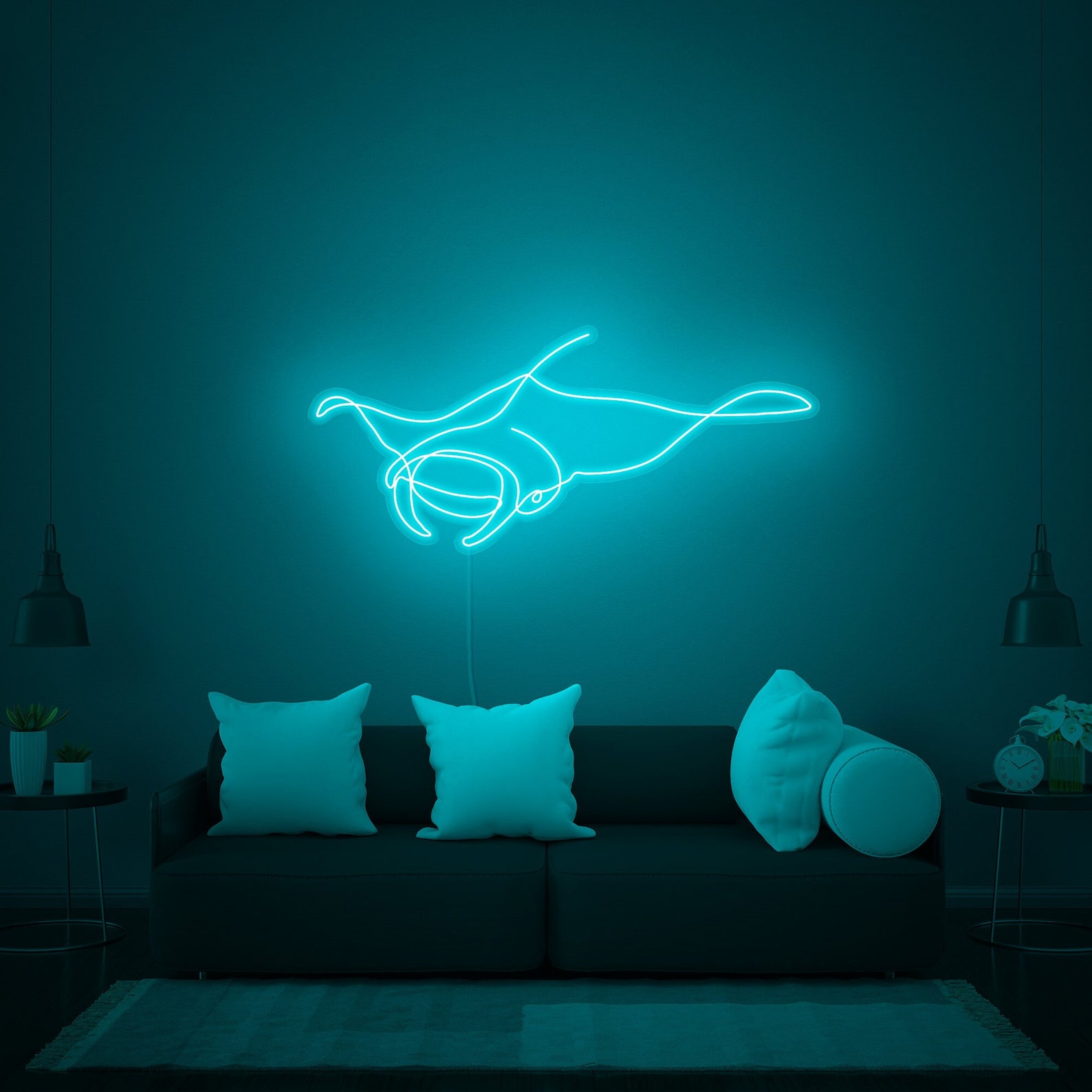 Stingray LED Neon Sign – Coastal Wall Decor - Etsy
