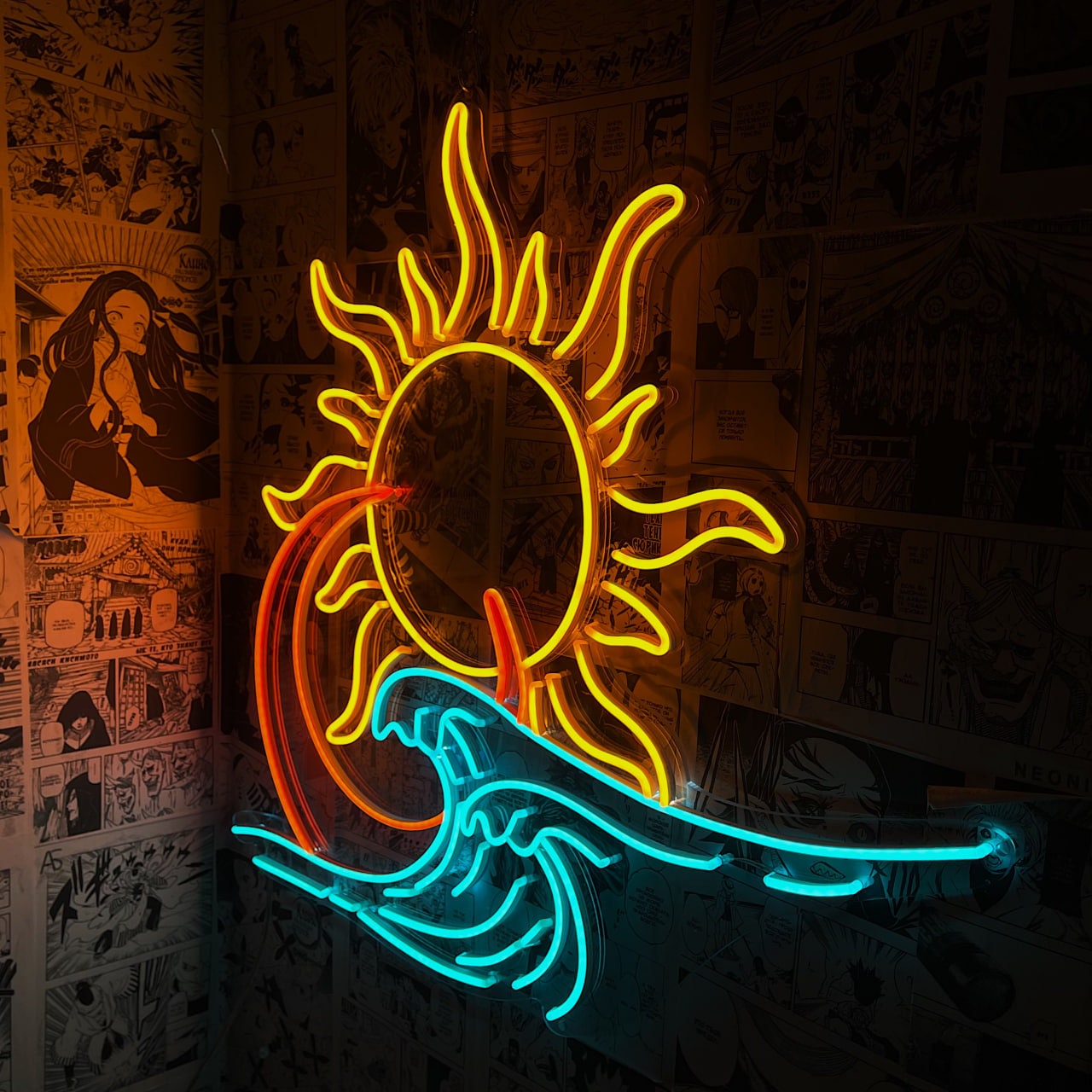 Retro Wave LED Neon Sign Wall Decor Wall Sign Neon Lights - Etsy