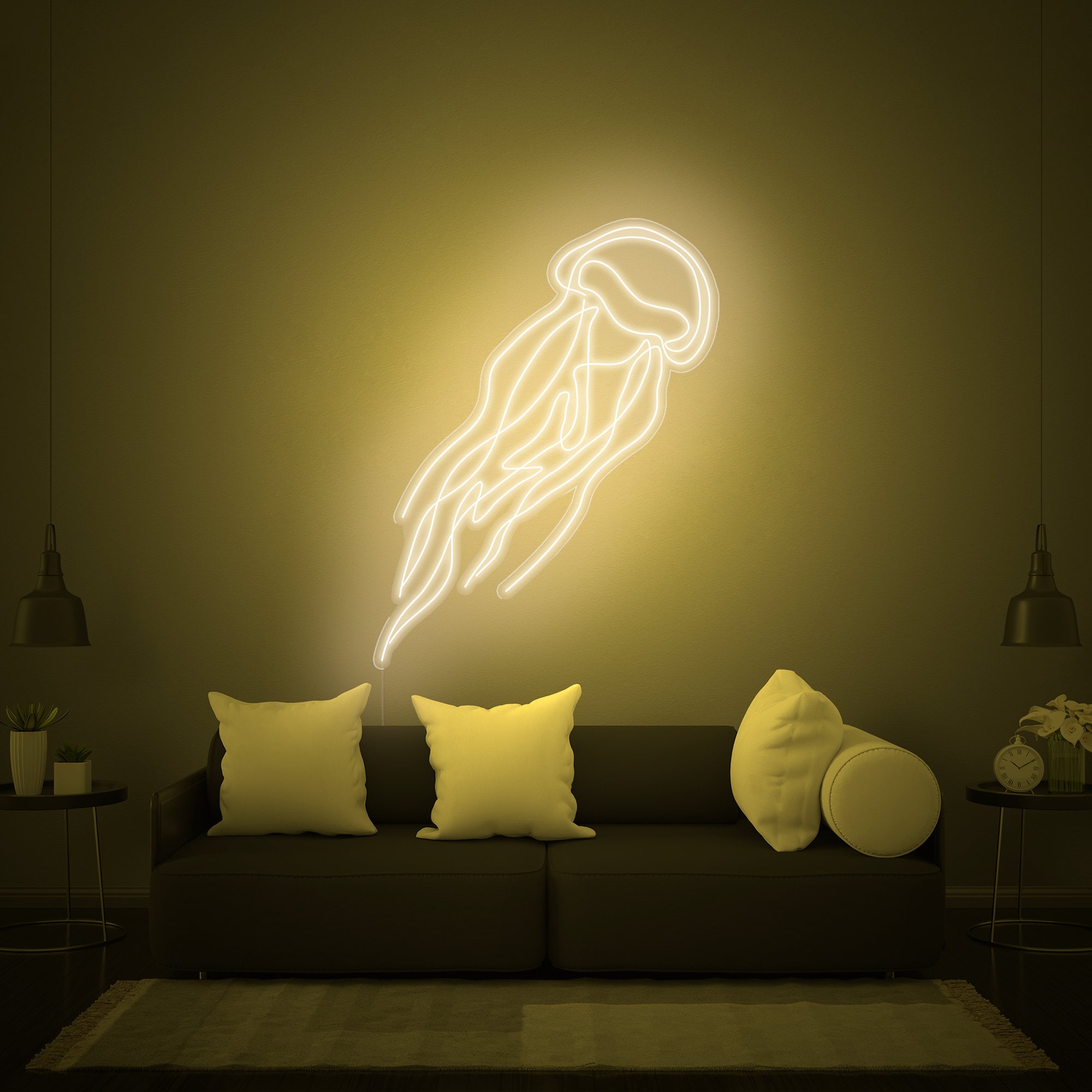 Jellyfish LED Neon Sign Wall Decor Wall Sign Neon Lights - Etsy