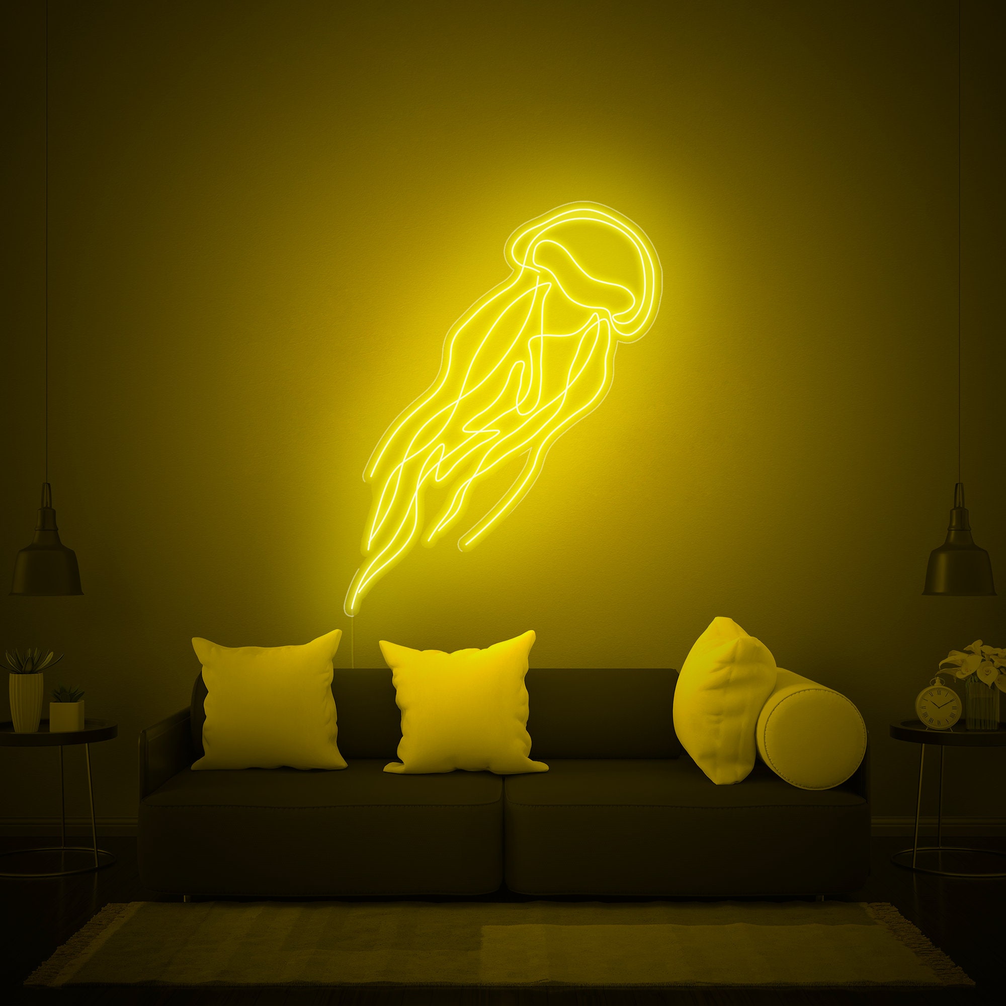 Jellyfish LED Neon Sign Wall Decor Wall Sign Neon Lights - Etsy