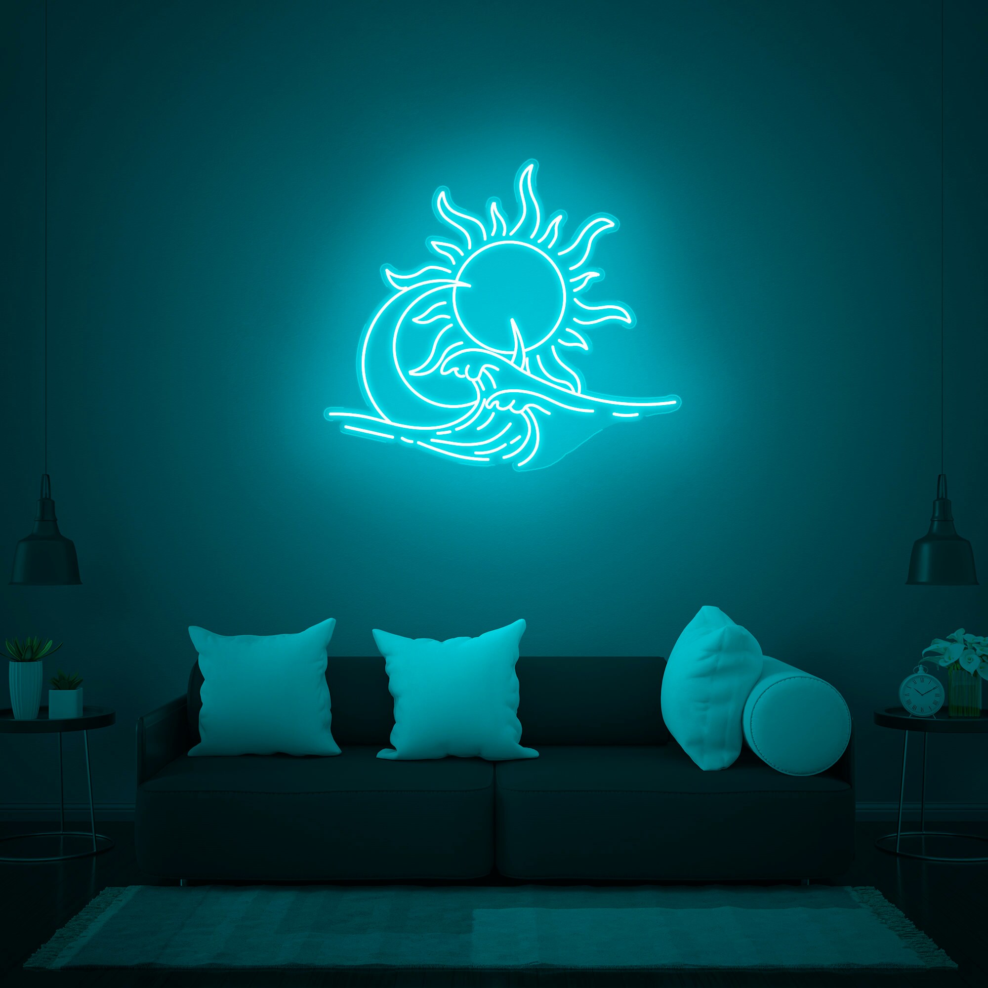 Retro Wave LED Neon Sign, Wall Decor, Wall Sign, Neon Lights - Etsy