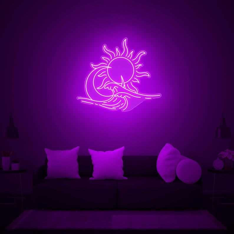 Retro Wave - LED Neon Sign, Wall Decor, Wall Sign, Neon Lights - Etsy