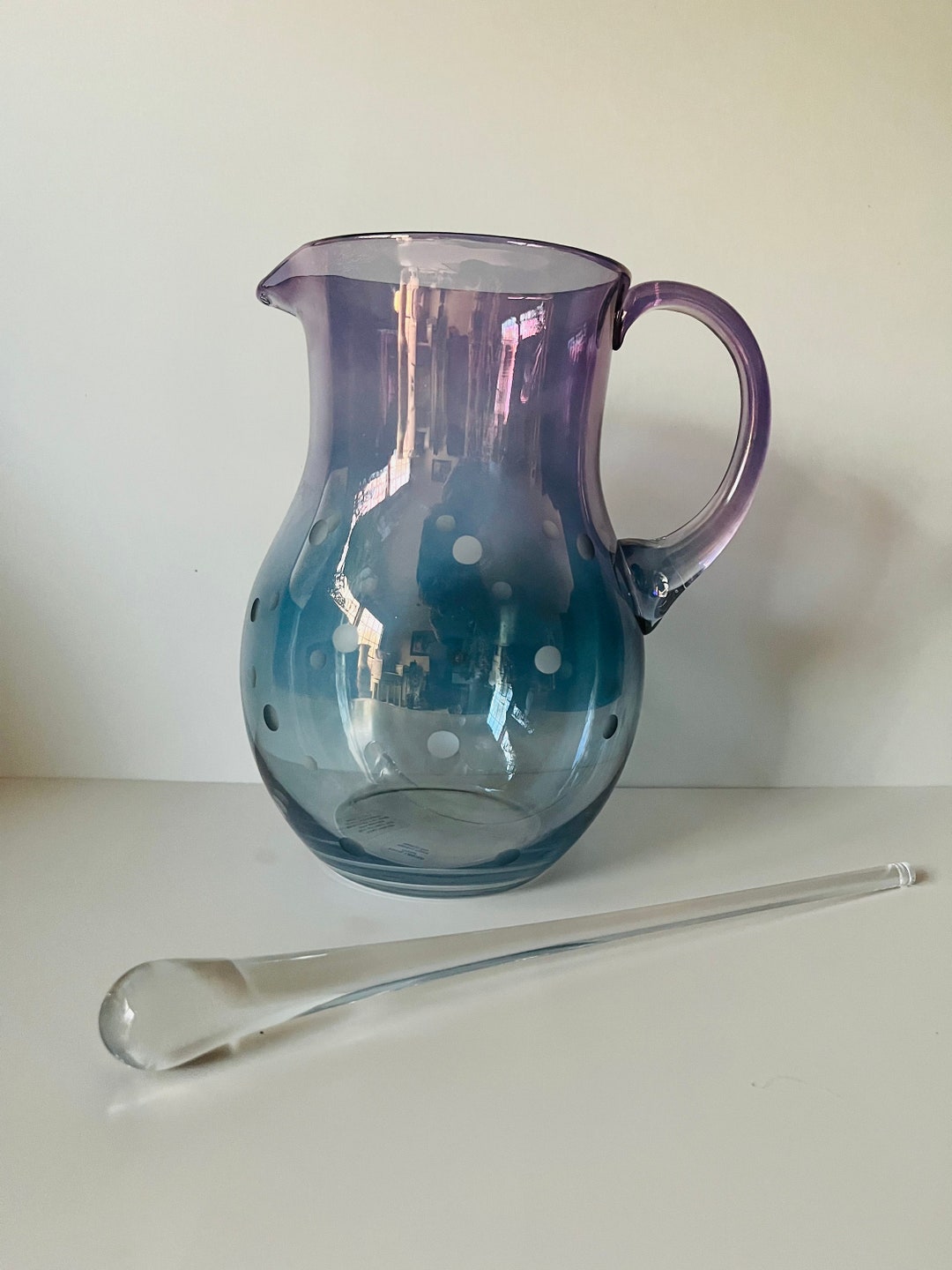 Vintage Royal Limited Crystal Pitcher With Stir -handcut Crystal -made ...