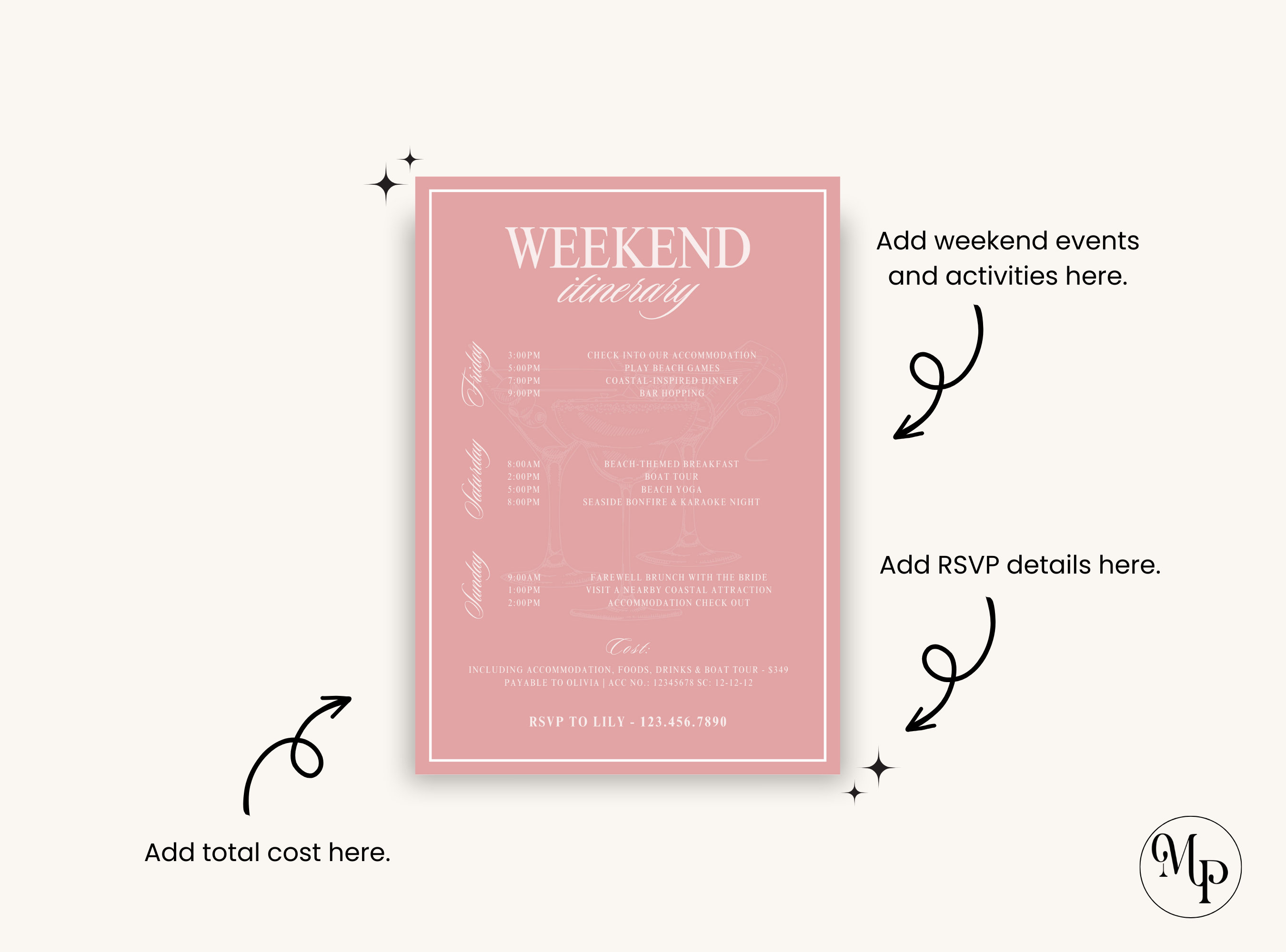 Charleston Bachelorette Invitation Itinerary, Cheers to Charleston ...