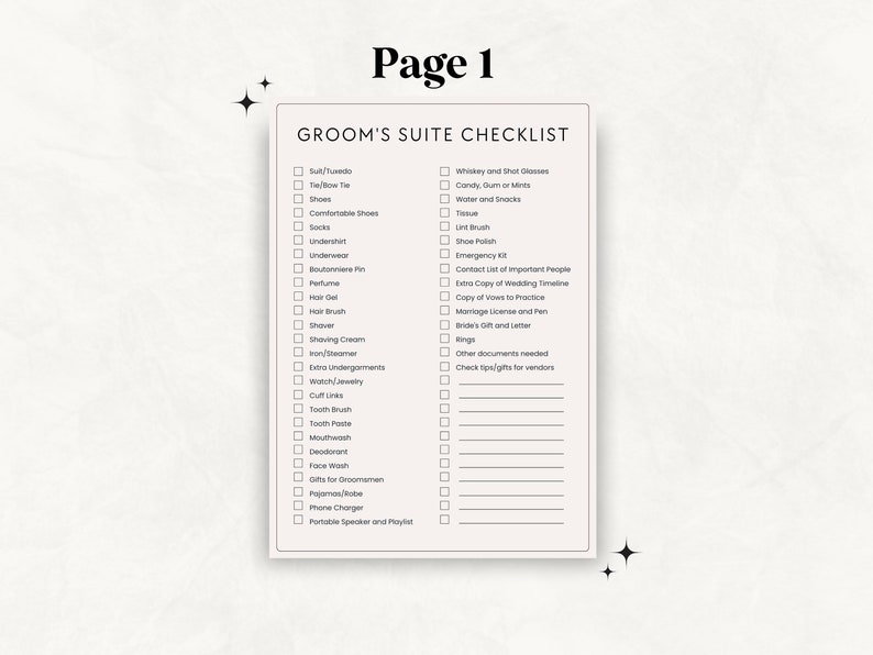 Editable Wedding Day Checklist | Bridal Suite, DIY Printable (canva) - Etsy