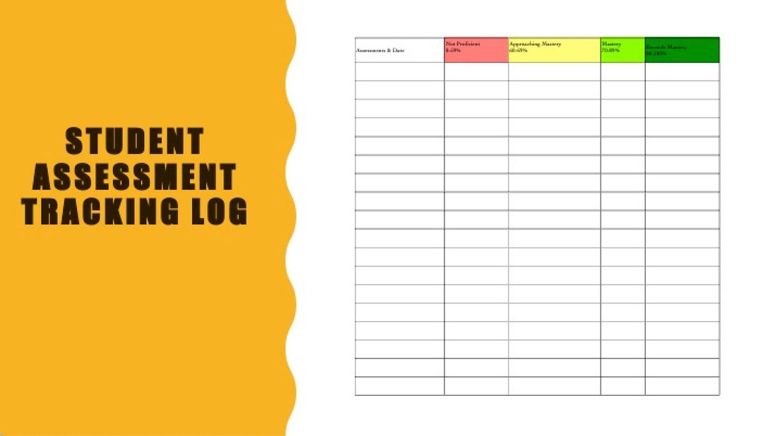 Student and Teacher Assessment Logs - Etsy