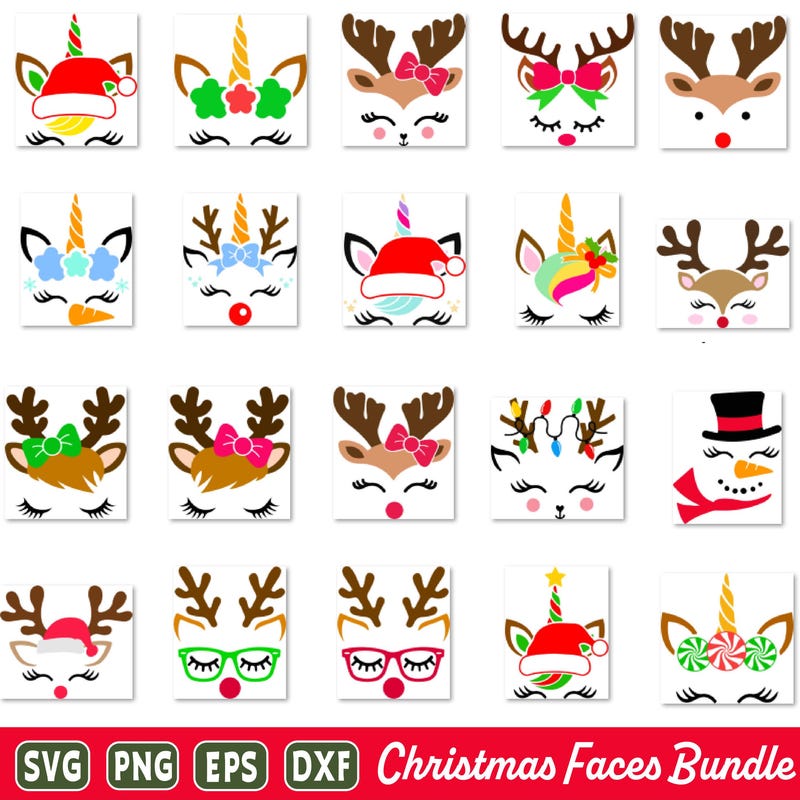 Christmas Face - Etsy