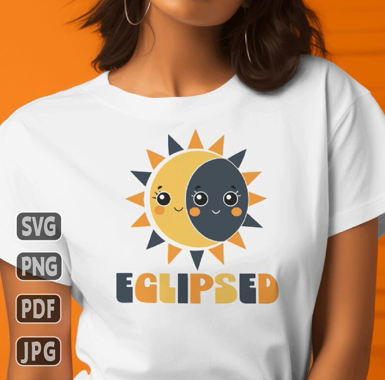 Eclipsed Svg, Total Solar Eclipse Svg Png, Cute Eclipse, Retro Svg ...
