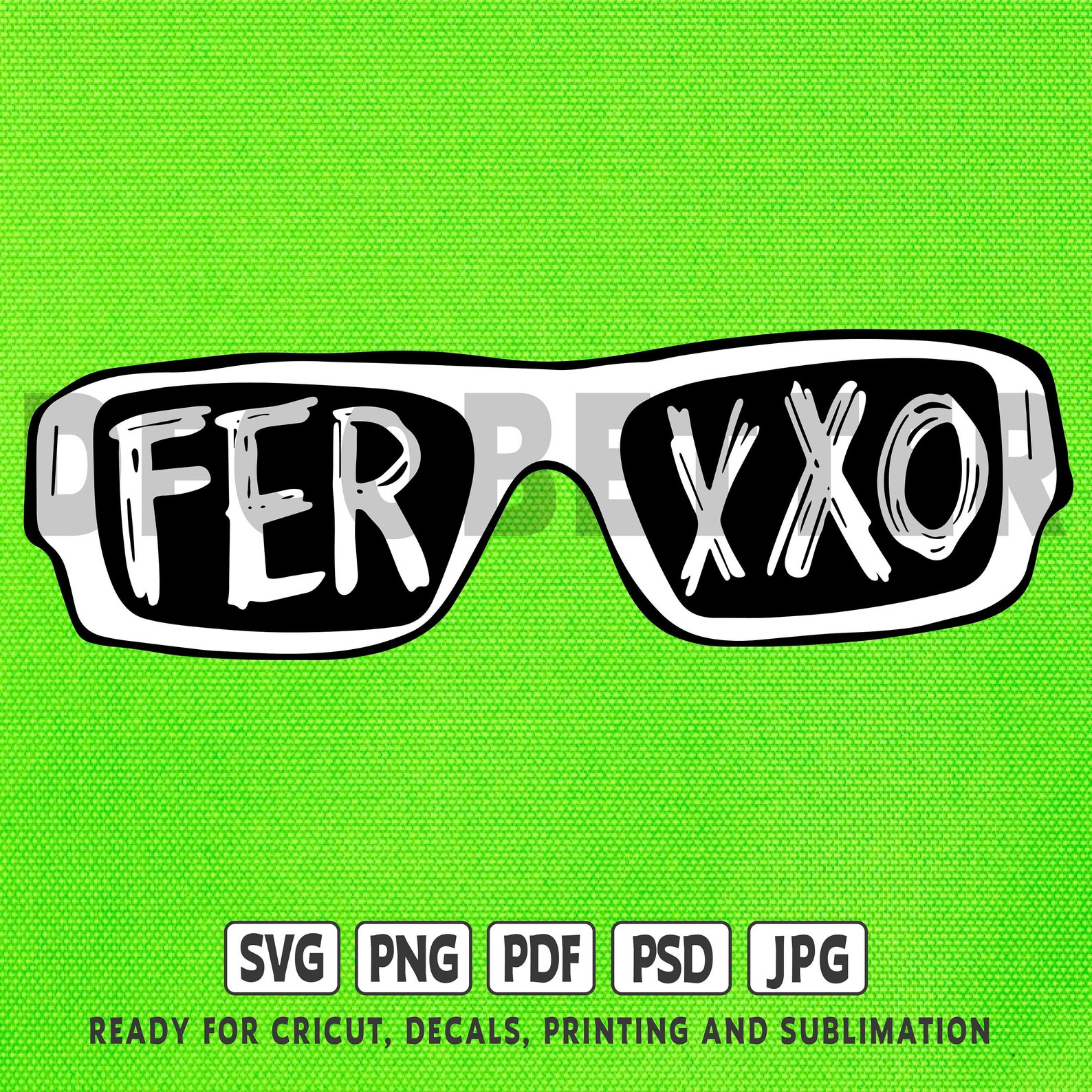 Ferxxo SVG, Ferxxo Sunglasses, Ferxxo T Shirt Svg, Ferxxo Decals, Feid ...
