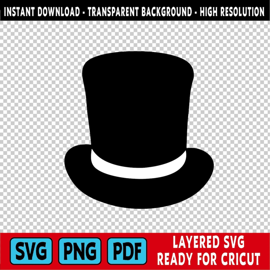 Top Hat | Black Hat SVG | Hat SVG | Dr Hat Png | Top Hat PNG | Black ...