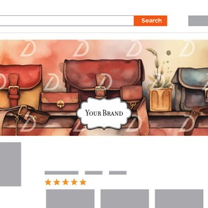 Etsy Shop Banner for Bags and Purses Shop, Big Digital Banner, Etsy ...