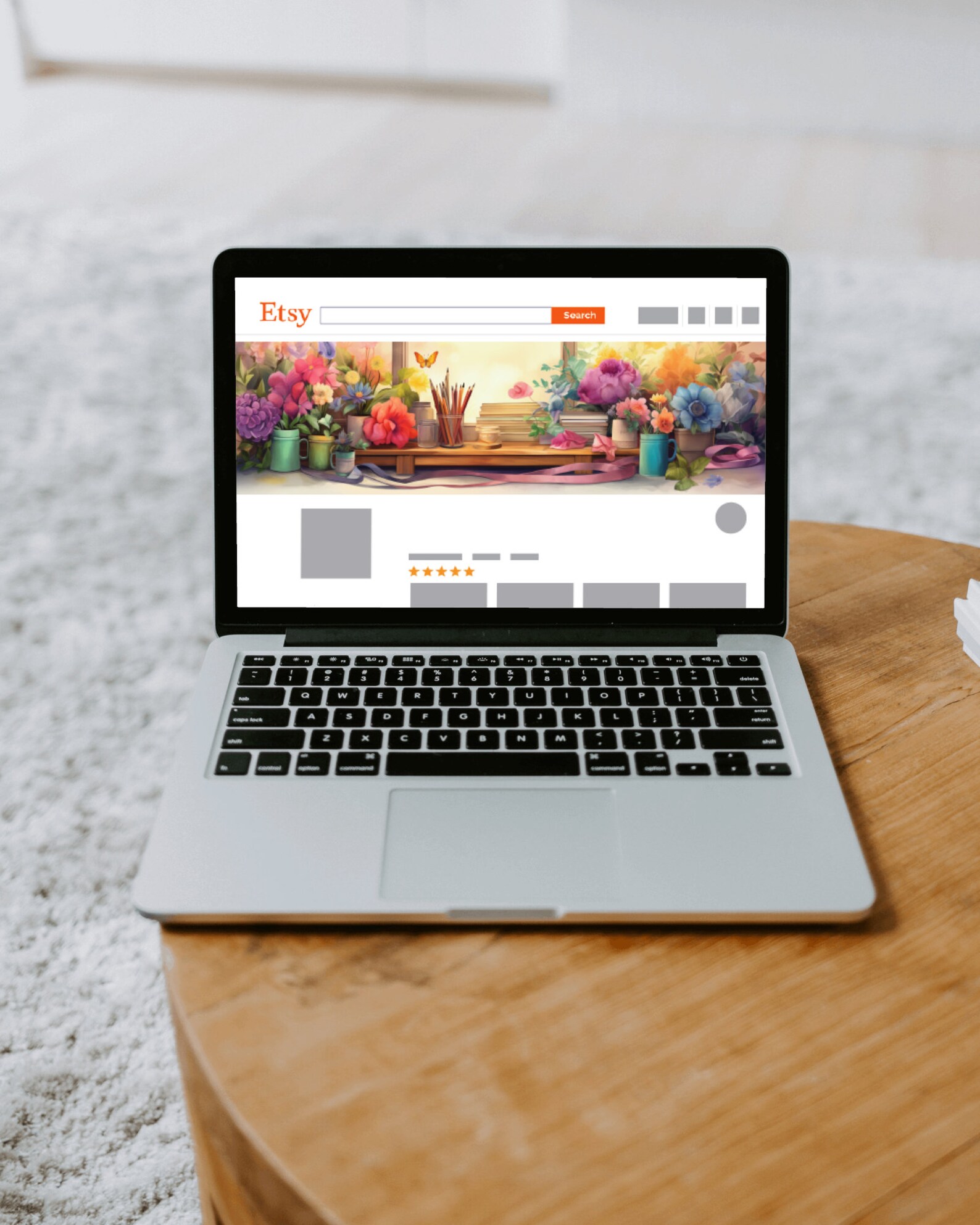 Etsy Shop Banner for Floral Crafts Shop, Big Digital Banner, Etsy Store ...