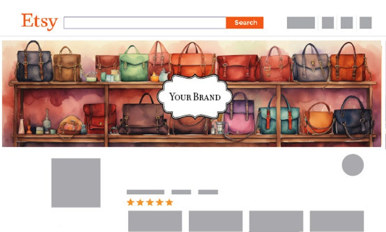 Etsy Shop Banner, Bags Shop Banner, Big Digital Banner, Etsy Store ...