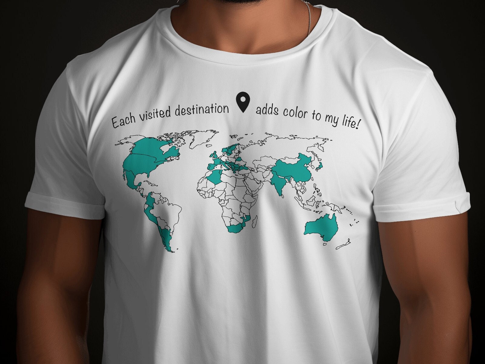 Travel Map Tee, SVG PNG, Travel Shirt, Shirt for Travelers ...