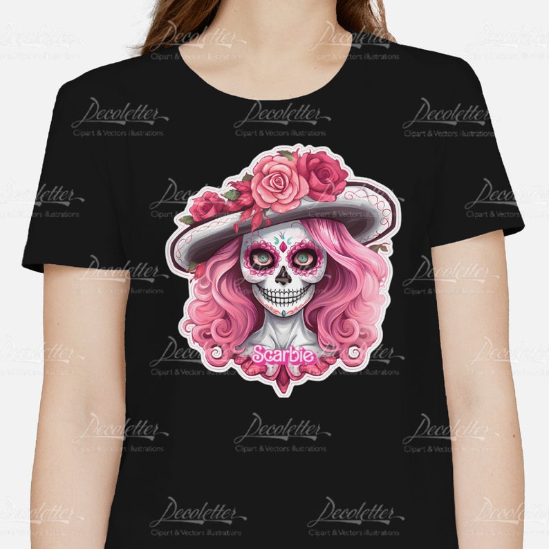 Skeleton Barbie Png Barbie Catrina Barbie Halloween Tshirt - Etsy