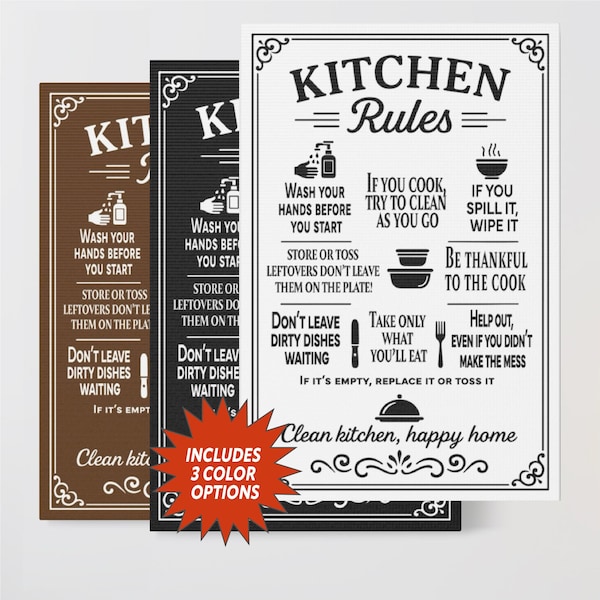 Cleaning Family Rules - Etsy