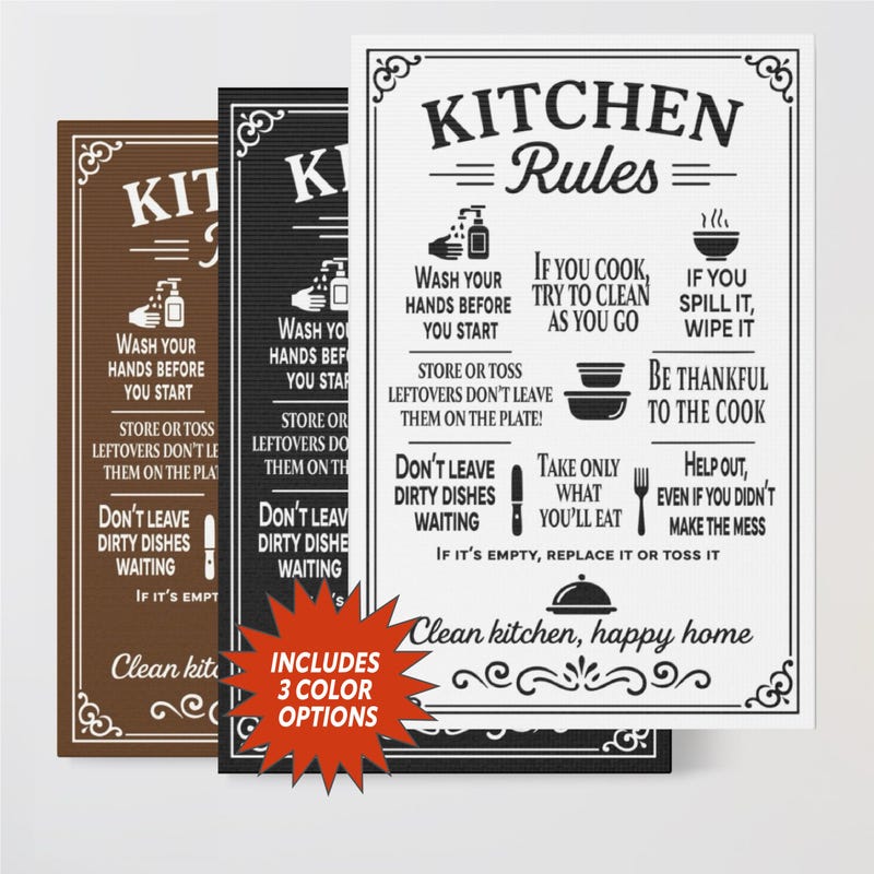 Cleaning Family Rules - Etsy