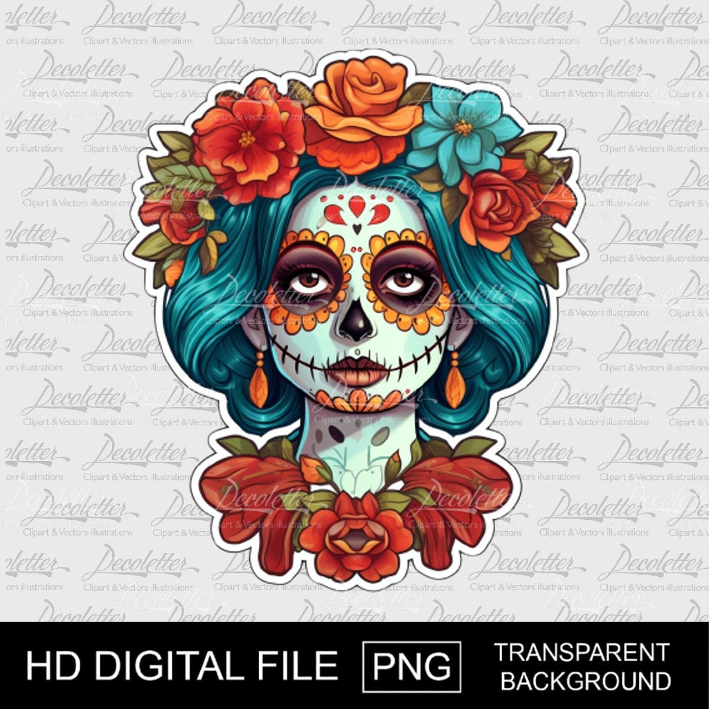 Catrina Design Png Catrina Design to Print Mexican Woman - Etsy
