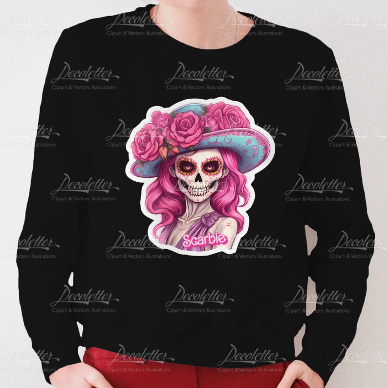 Skeleton Barbie Png Barbie Catrina Barbie Halloween Tshirt - Etsy