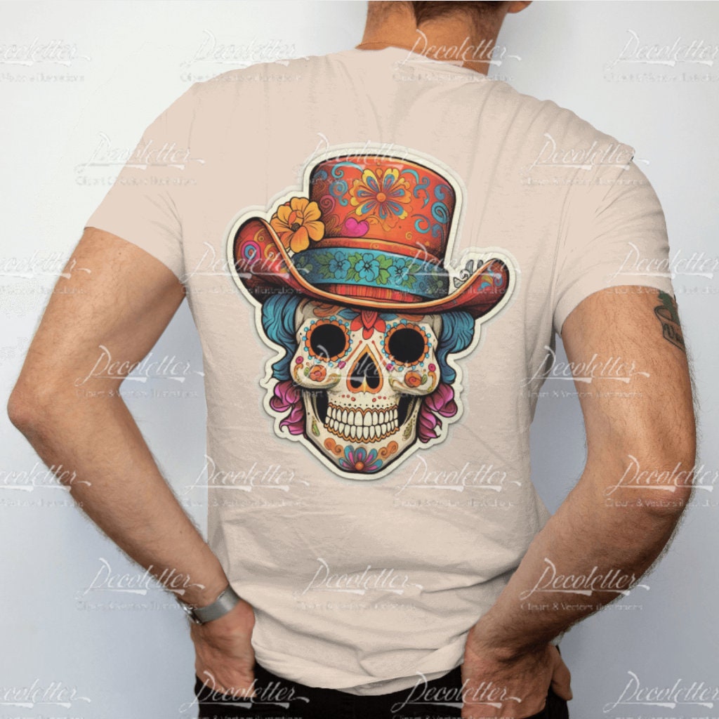 Pimp Sugar Skull Png Skull With Hat Png Day of the Dead - Etsy