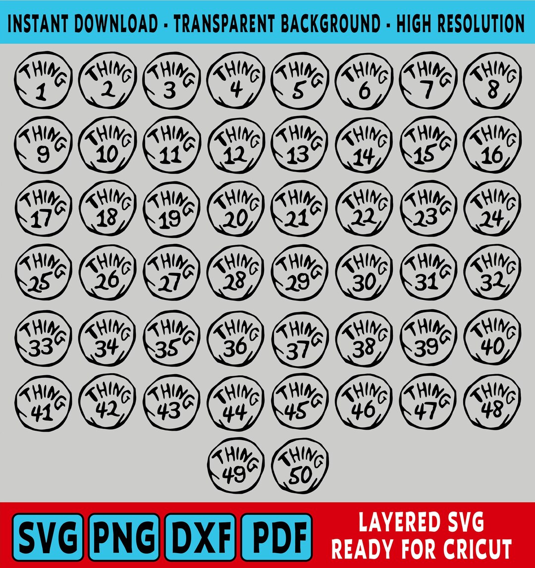 Things Bundle, Thing Family, Things Svg, Thing 1 and Thing 2 SVG, Thing ...