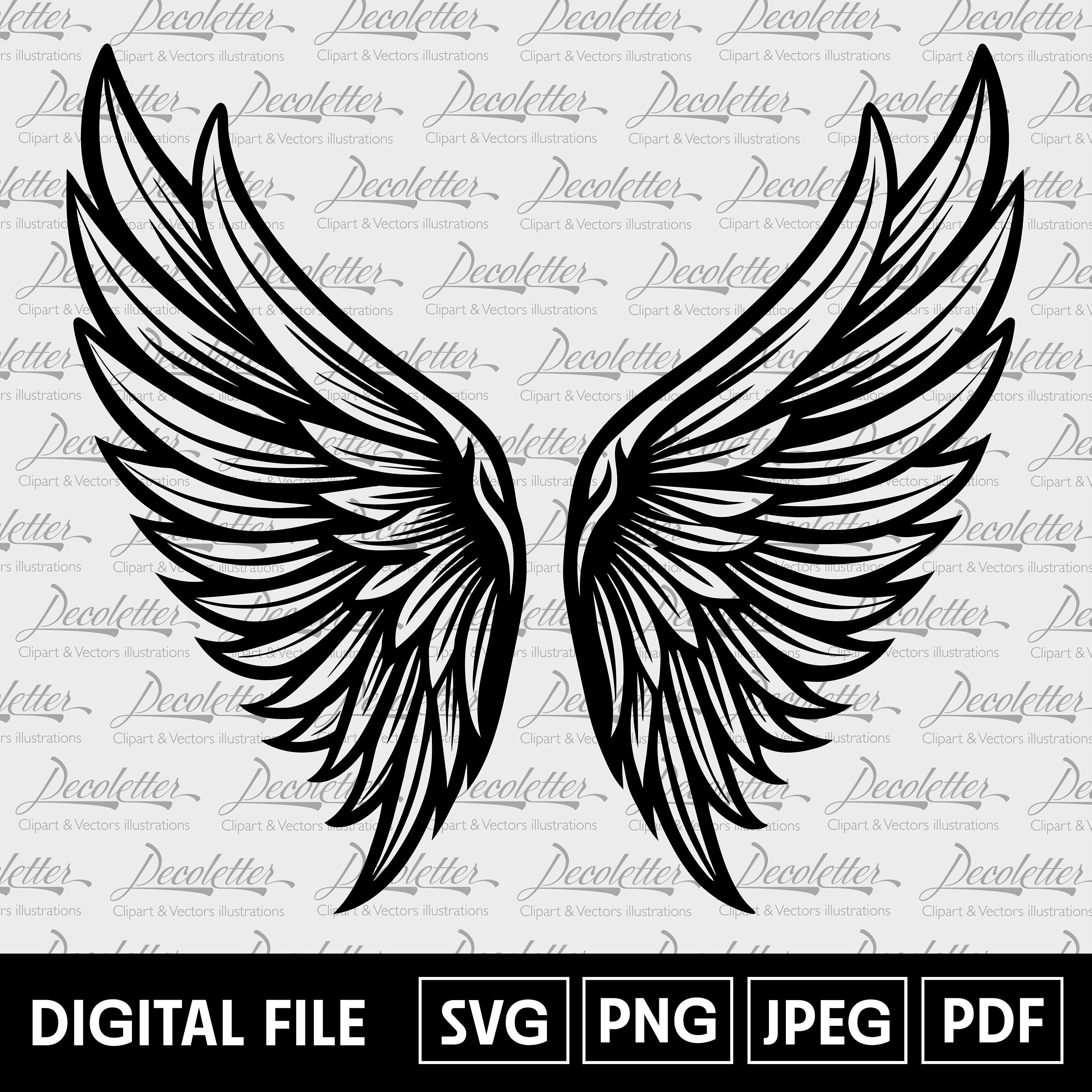 Angel Wings Svg | Angel Wings Png | Wings Svg | Wings Png | Angel Wings ...