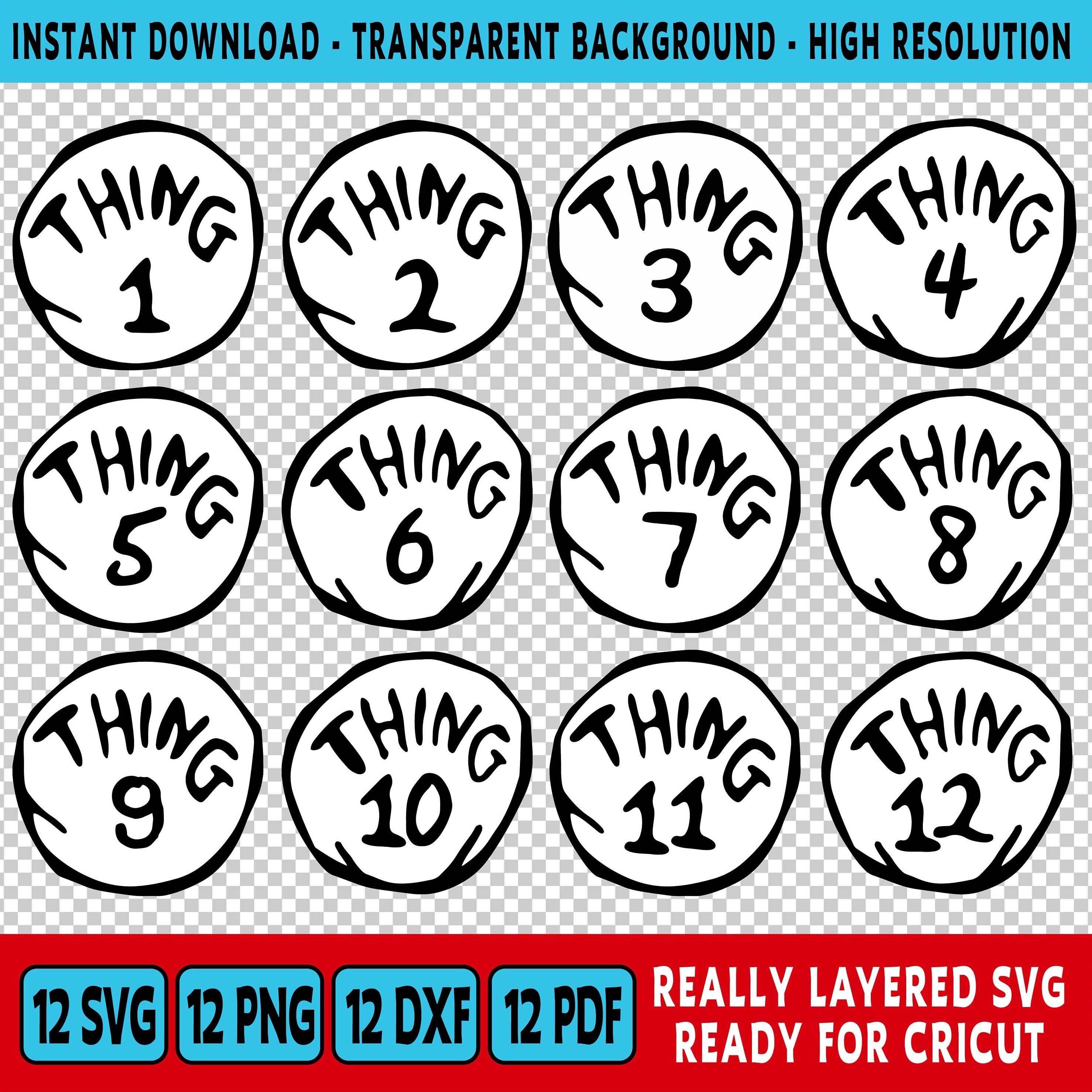 Thing 1 Printable Logo