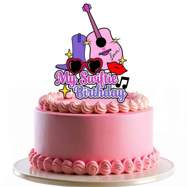 Swiftie Cake Topper SVG, 3D Cake Topper, Swiftie Party, Swiftie Cake ...