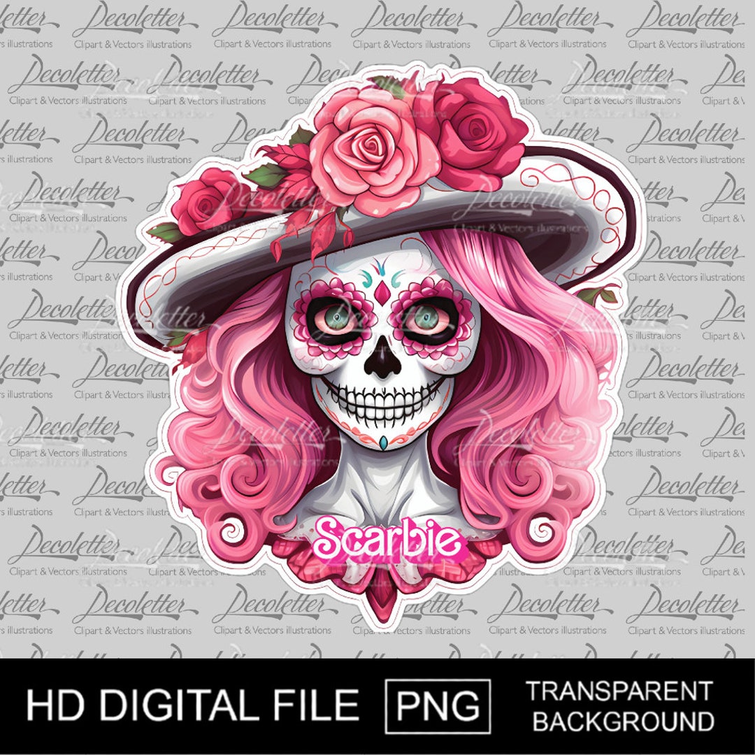 Skeleton Barbie Png Barbie Catrina Barbie Halloween Tshirt - Etsy