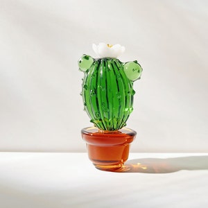 Glass Cactus Pot Set, Fused Glass Succulents, Stained Glass, Cactus ...