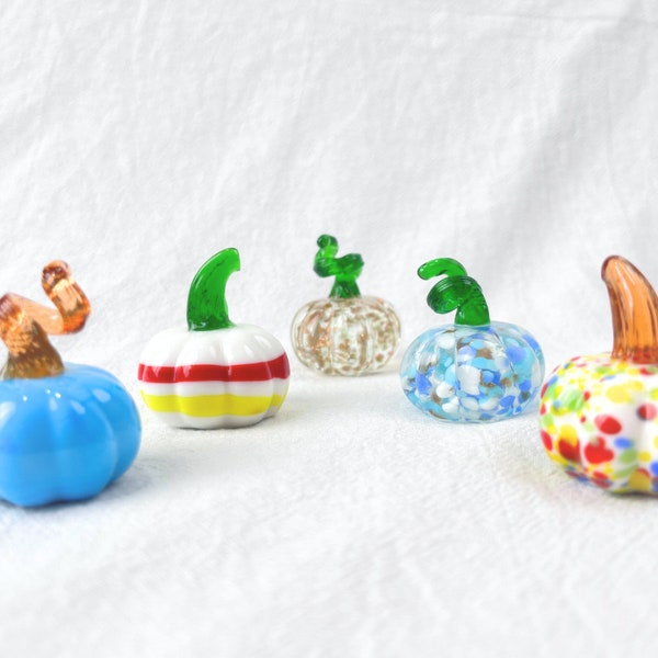 Mini Glass Pumpkin - Etsy