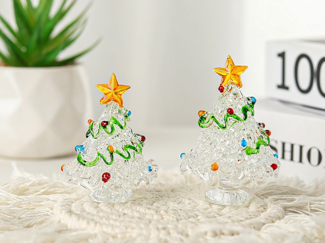 Glass Christmas Tree Sculpture, Murano Glass Plant, Simulated Christmas ...