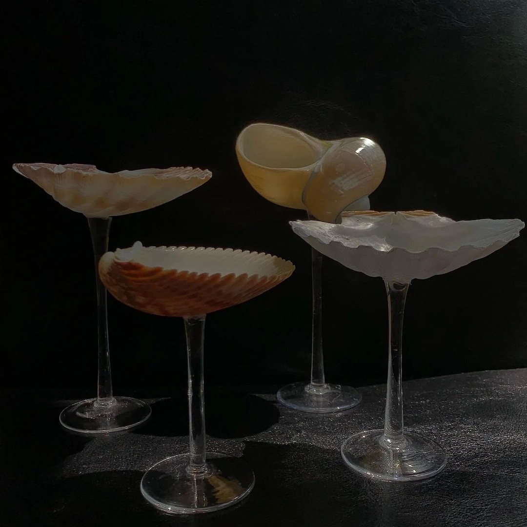 Handmade Conch Cups, Vintage Seashell Wine Glasses, Birthday Gifts ...