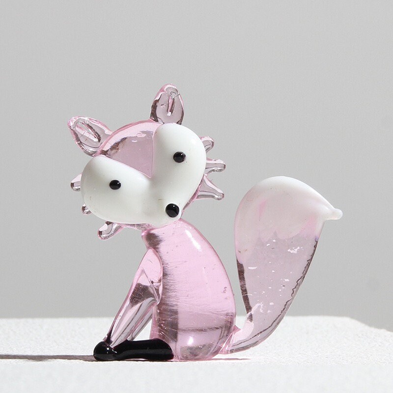 Glass Fox Sculpture Glass Art Sculpture Cute Fox Statue - Etsy