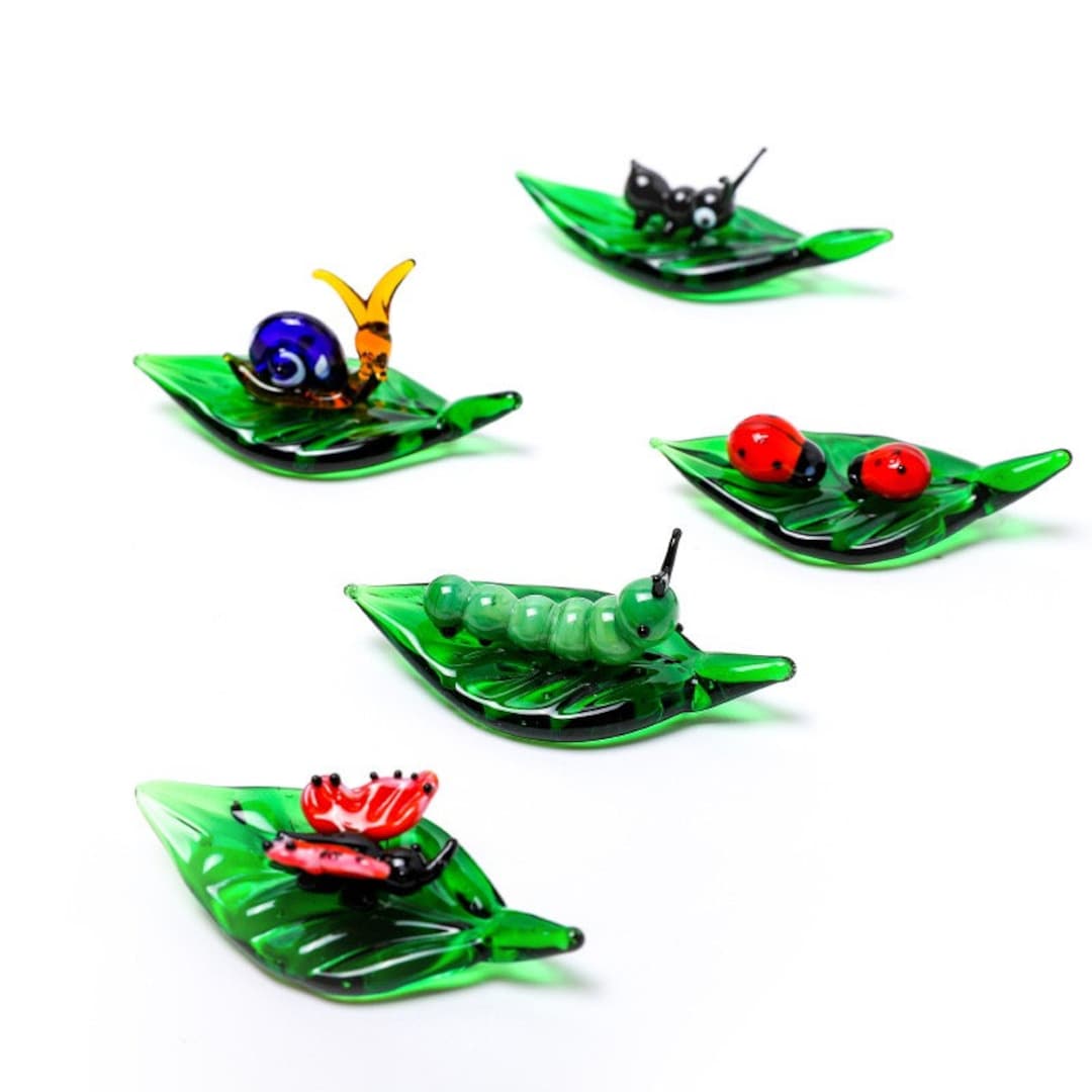 Glass Insects Blown Glass Animals Mini Insects Glass - Etsy UK