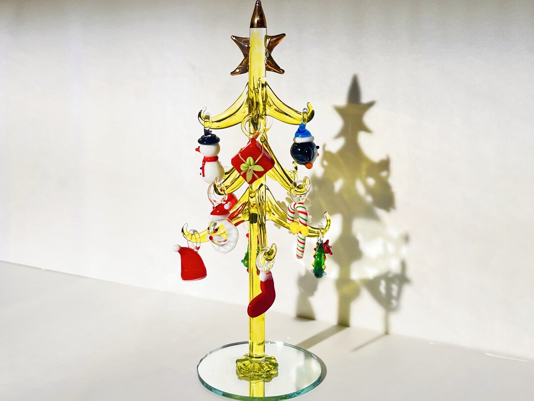 Glass Christmas Trees, Handmade Stained Glass Figurines, Handmade ...