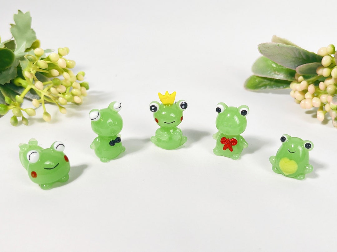Glass Frog, Mini Frog Set, Frog Miniature Figurine, Glass Animal ...