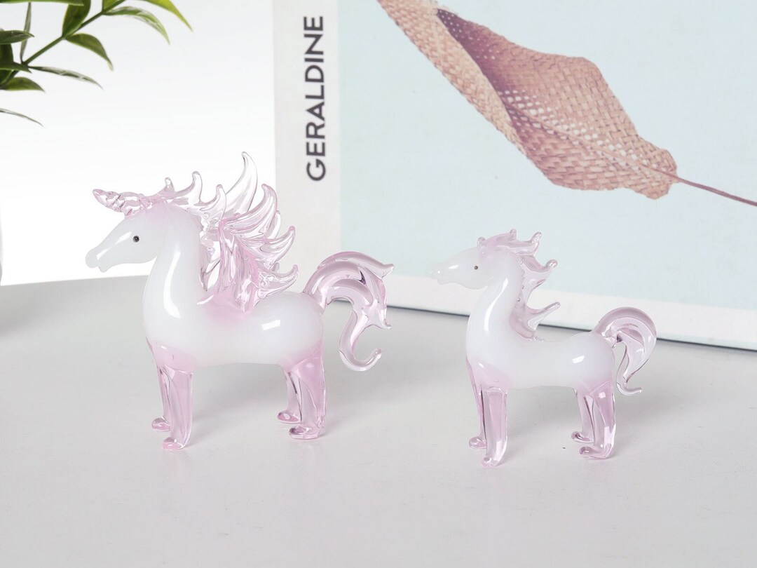Glass Pony, Pink Pony, Art Glass Sculpture, Cute Glass Pony, Mini Glass ...