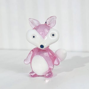 Glass Fox Sculpture, Glass Art Sculpture, Cute Fox Statue, Home ...