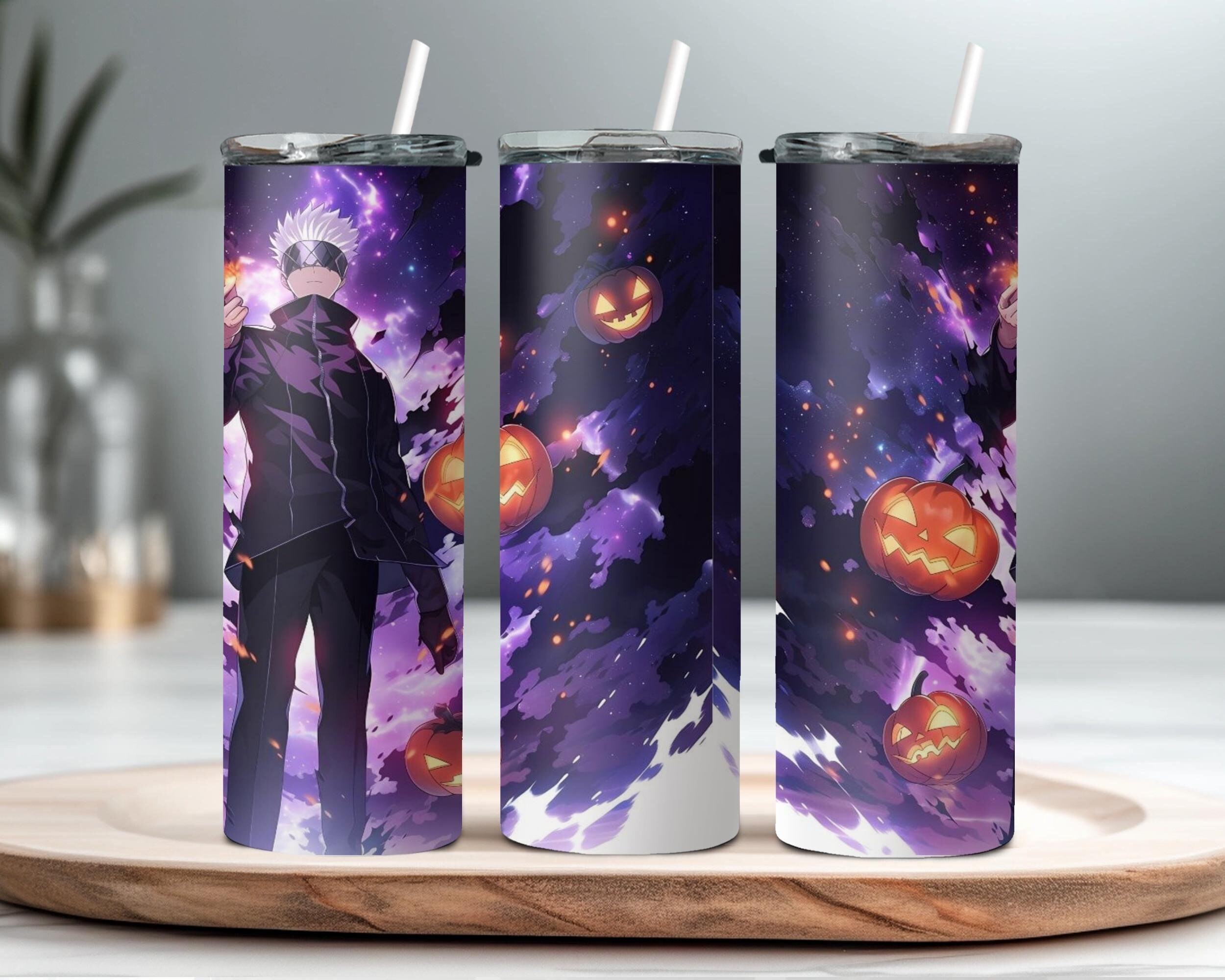 Gojo Sensei 20oz Halloween Tumbler Wrap , Anime Halloween Tumbler ...