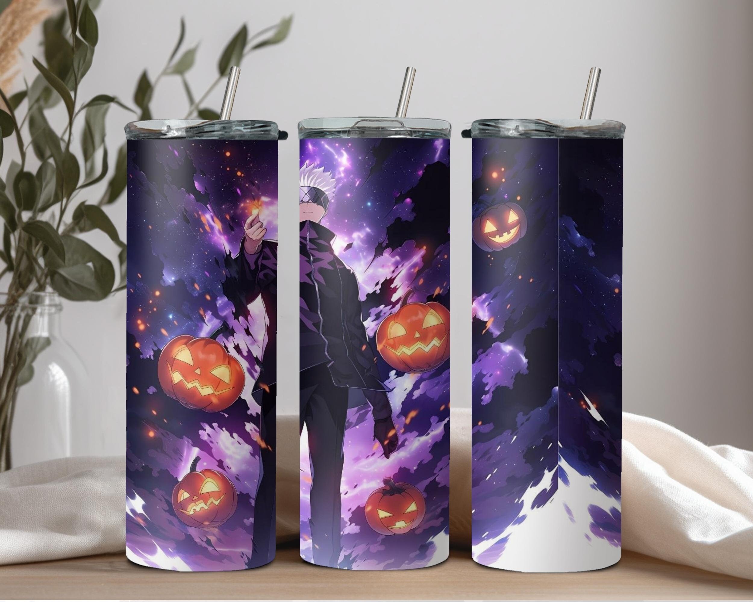 Gojo Sensei 20oz Halloween Tumbler Wrap , Anime Halloween Tumbler ...
