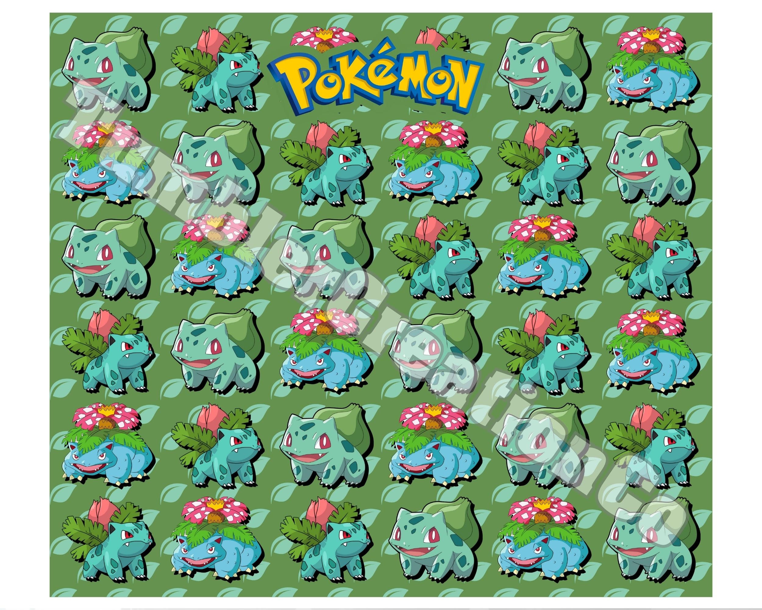 Bulbasaur Evolution 20oz Tumbler Wrap Pokemon Straight Skinny - Etsy