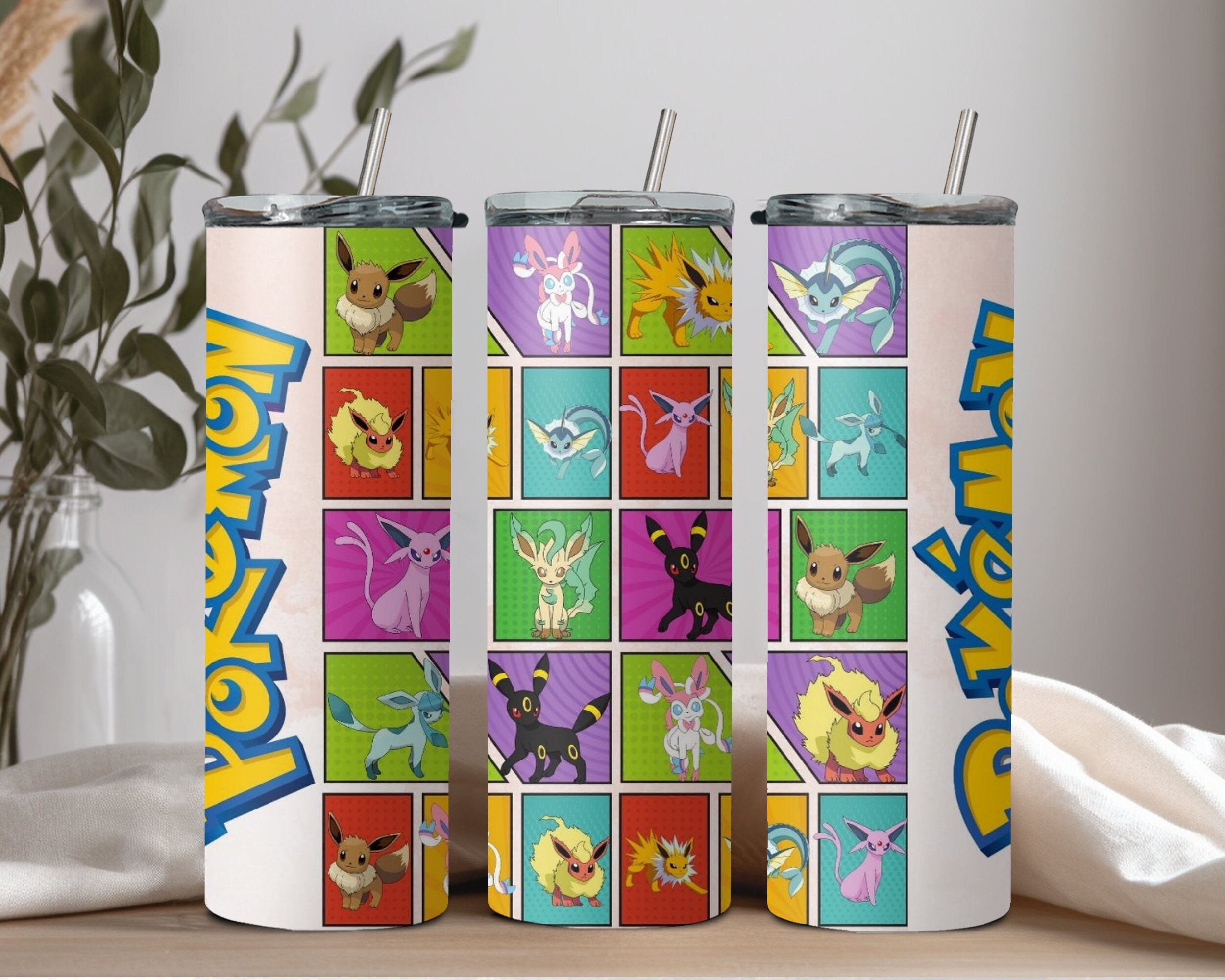 Eevee Evolutions 20oz Tumbler Wrap Pokemon Tumbler Wrap PNG - Etsy