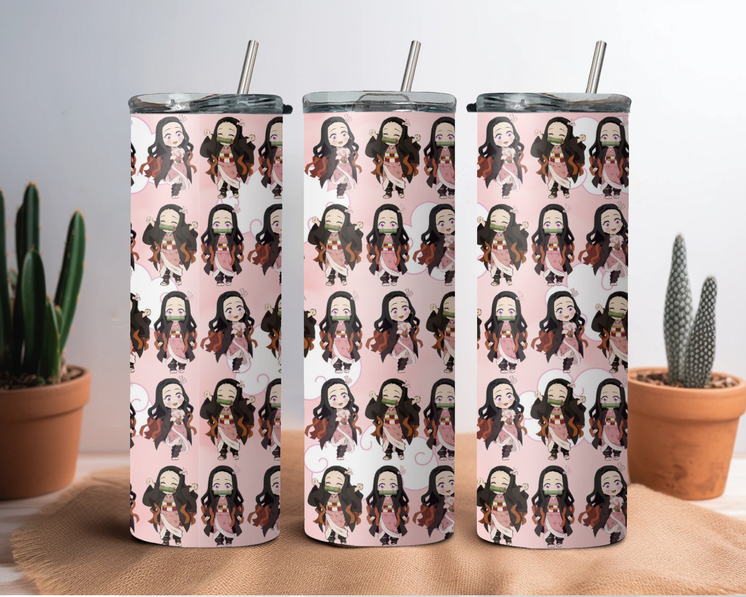 Chibi Slayer Girl 20oz Tumbler Wrap, Slayer Anime Girl Straight Tumbler ...
